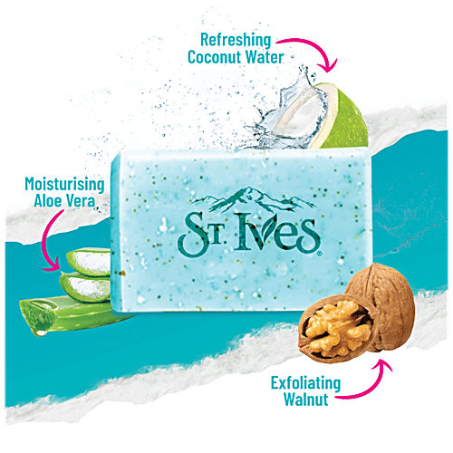 Buy St.Ives Scrub Soap - Coconut Water & Aloe, Moisturising, Refreshing ...