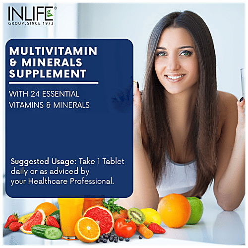 Buy INLIFE Multivitamin & Minerals Tablets - Daily Formula, For Men ...