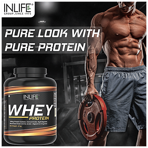 Buy INLIFE Whey Protein Powder - Vanilla, With Isolate, Digestive ...