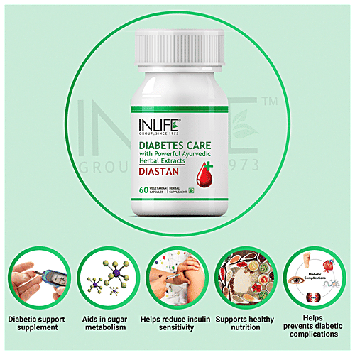 Buy INLIFE Diastan - Diabetes Care Capsules, Ayurvedic Extracts, For ...
