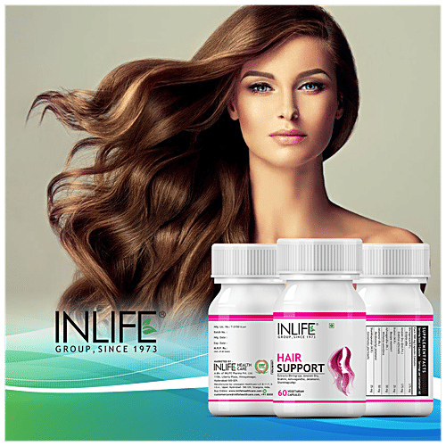 Buy INLIFE Hair Support 500 Mg Capsules - For Strong Hair Online at ...