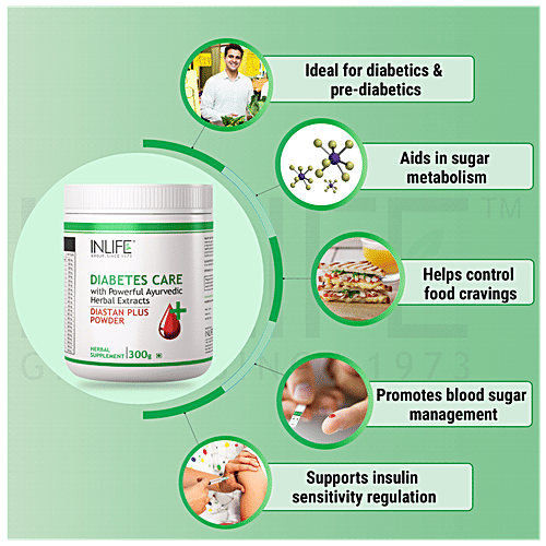 Buy INLIFE Diastan Plus Powder - Diabetes Care, Natural Flavour, Herbal ...