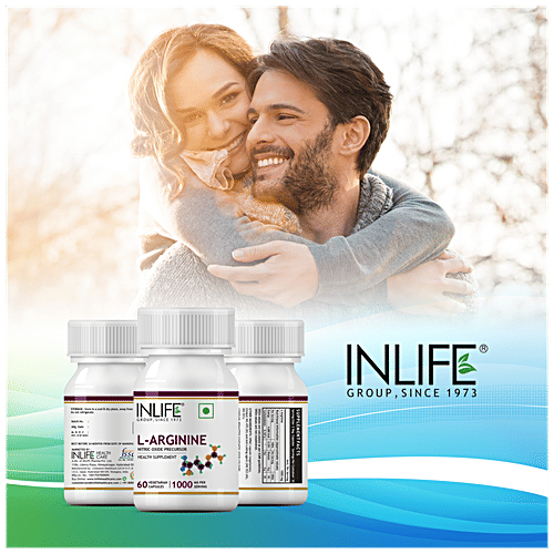 Buy INLIFE L-Arginine 1000 Mg Capsules - Nitric Oxide Precursor, For ...