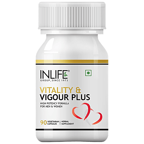 Buy INLIFE Vitality & Vigour Plus Capsules - High Potency Formula ...