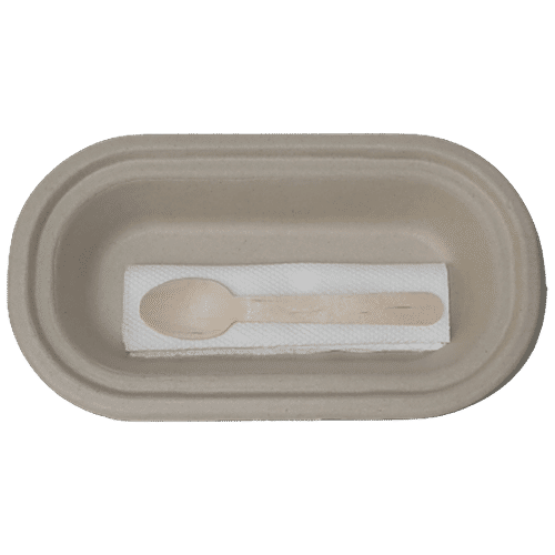 Buy VC Snacks/Chaat Bowl, Spoon & Tissue Paper - Disposable ...