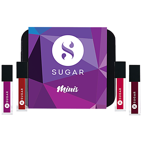 Buy Sugar Cosmetics Smudge Me Not Liquid Mini Lipstick Set (Bold Set ...