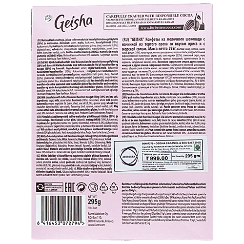 Buy Fazer Geisha Caramel & Sea Salt - Milk Chocolate With Soft Hazelnut ...