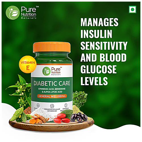 Buy Pure Nutrition Diabetic Care Tablets - Helps Regulate Glucose Level ...