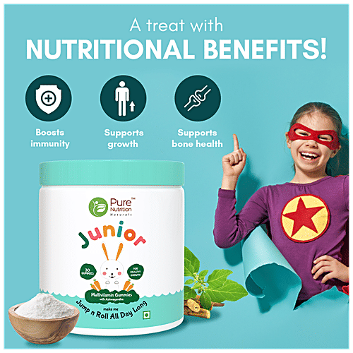 Buy Pure Nutrition Junior Multivitamin Gummies - For Healthy Growth ...