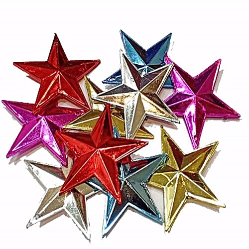 Buy Creative Space Christmas Hanging - Multi Color Stars, Reflective ...