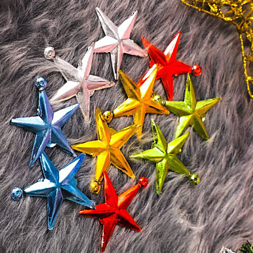 Buy Creative Space Christmas Hanging Multicolour Stars - Reflective ...