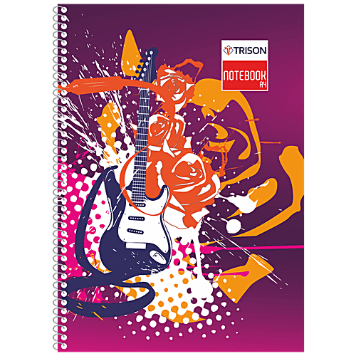 Buy Trison Students Spiral Notebook - 5 Subject Separator, A4 Size, 300 ...