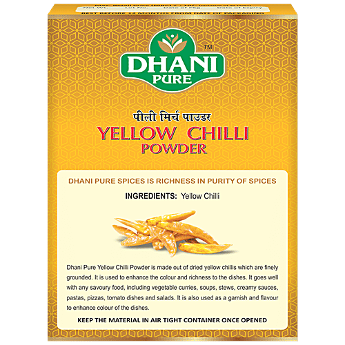 Buy DHANI PURE Yellow Chilli Powder - 100% Natural, No Artificial ...