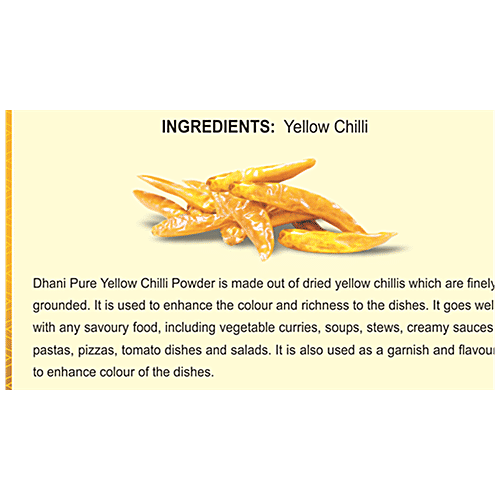 Buy DHANI PURE Yellow Chilli Powder - 100% Natural, No Artificial ...