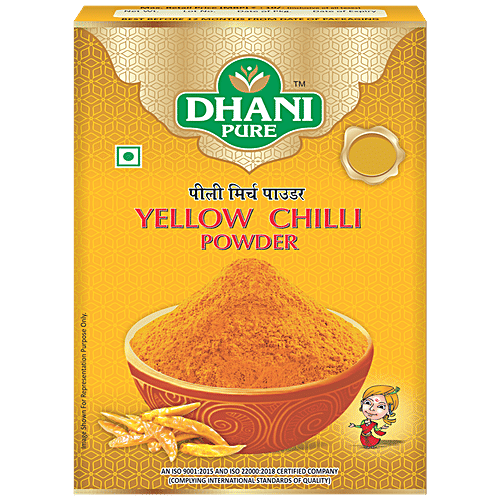 Buy DHANI PURE Yellow Chilli Powder - 100% Natural, No Artificial ...