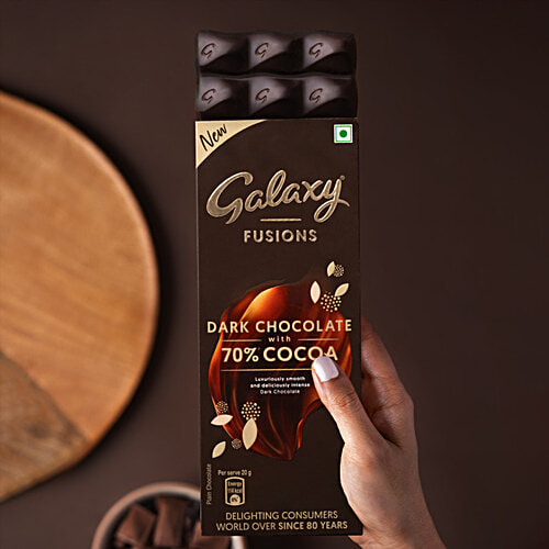 Galaxy Fusions Dark Chocolate Bar With 70% Cocoa, 56 g of Rs 94.05 ...