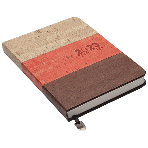 Buy Cubic Hard Bound New Year Diary 2023 with Pen Holder Tricolour,365 ...