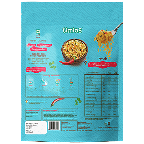 Buy Timios Millet Noodles - Masala Flavour, Non-Fried No-Maida Online ...