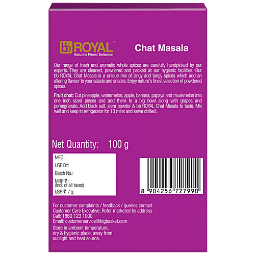 Buy BB Royal Chat Masala Online at Best Price of Rs 50 - bigbasket