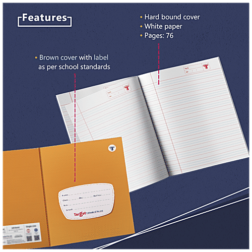Buy Target Publications Four Line Notebook - Red & Blue Line With Gap ...