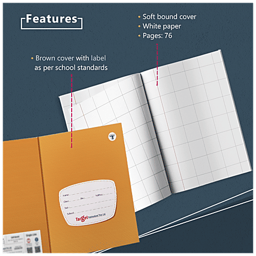 Buy Target Publications Notebook - Big Square, Brown Cover With Label ...