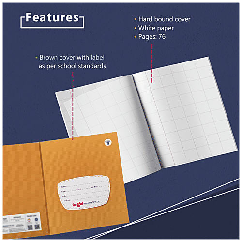 Buy Target Publications Notebook - Big Square, Brown Cover With Label ...