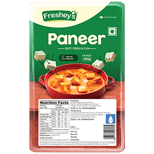 Buy Freshey's Paneer - Soft & Fresh, Rich In Protein Online at Best ...