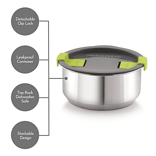 Buy Magnus Steam Lock Container No. 3 Stainless Steel Container ...