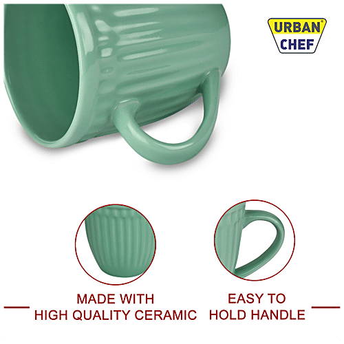 Buy Urban Chef Listra Ceramic Coffee Mug - Sea Green, Handcrafted ...