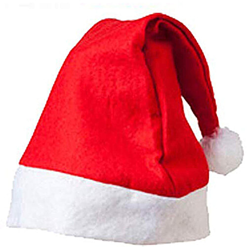Buy Urban Fest Santa Claus Cap With Hanging Ball, Size 1, Red & White ...