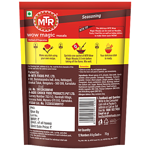Buy MTR Wow Magic Masala - Adds Flavour Online at Best Price of Rs 60 ...