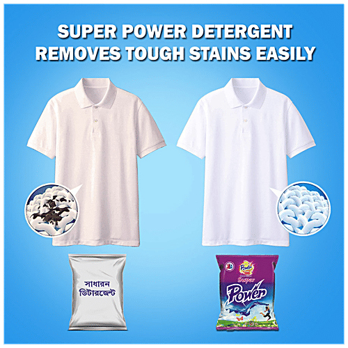 Buy Super Power Detergent Powder - Kills Germs, Removes Tough Stains ...