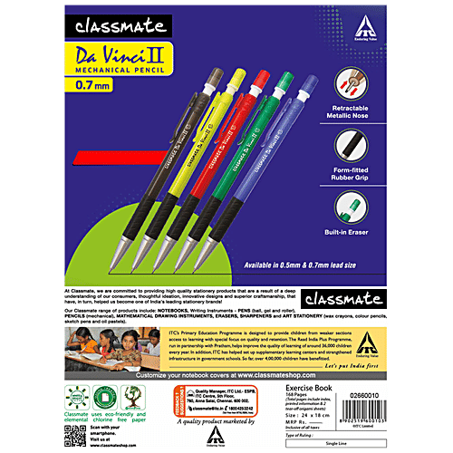 Buy Classmate Origami Soft Cover Exercise Notebook - Single Line, 168 Pages, 24 cm x 18 cm ...