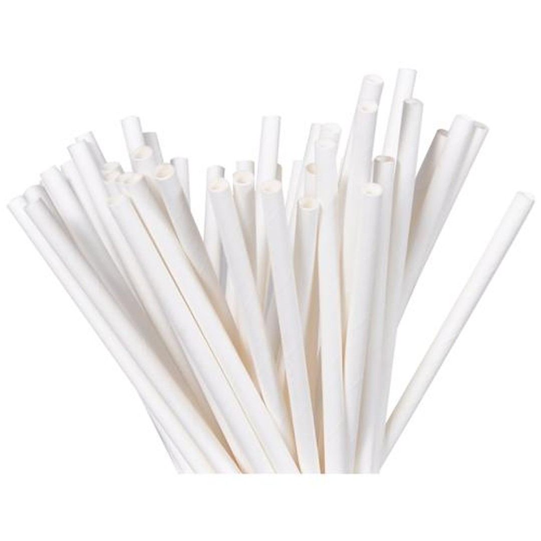 Buy Nabhas Disposable Paper Straw - Eco-Friendly, 8 Inch, 6 mm, White ...