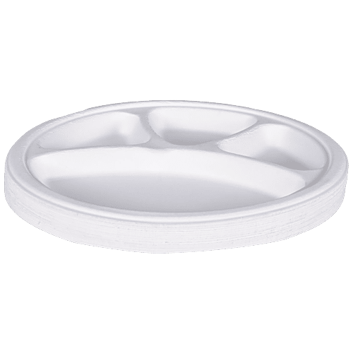 Buy Nabhas Disposable Paper Plate - Bagasse, Round, Eco-Friendly, 4 CP ...