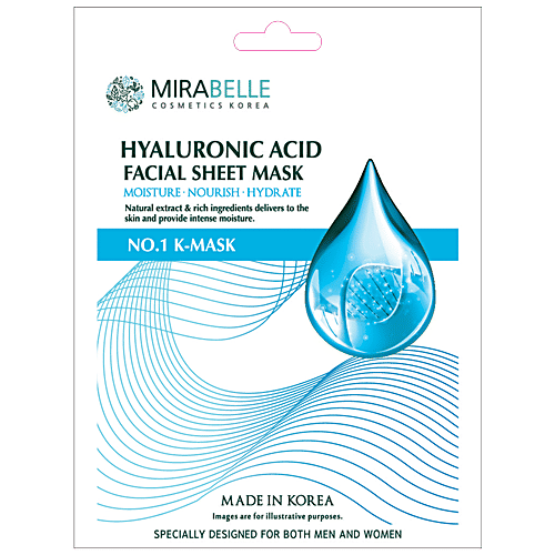 Buy Mirabelle Cosmetics Korea Hyaluronic Acid Facial Sheet Mask ...