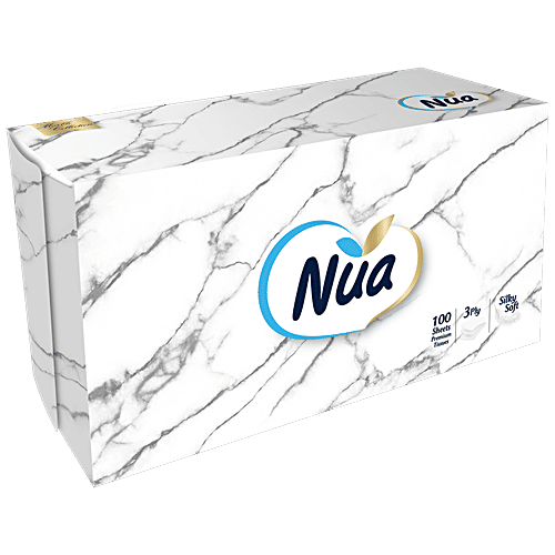 Buy Nua Facial Tissues - 3 Ply, Biodegradable, Gentle On Skin Online at ...