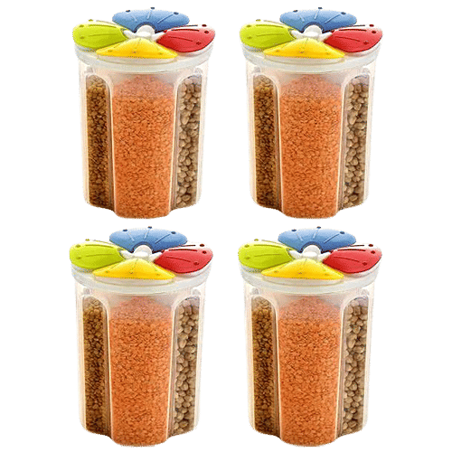 Buy AMBITION 4 Section Storage Container With Airtight Lid - For Home ...