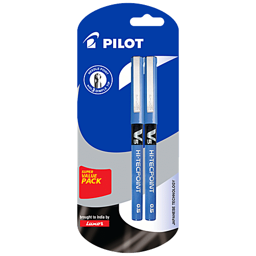 Buy Pilot Ball Point Pen - Blue, V5, Needle Point, Writes Smoothly ...