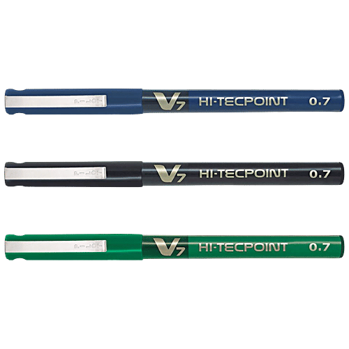 Buy Pilot Ball Pen - Blue, Black, Green, Hi-techpoint Japanese Technology, V7 System Online at ...