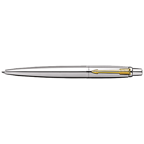 Buy Parker Ball Pen Refillable - Jotter London, Blue, Stainless Steel, Gold Trim Online at Best ...