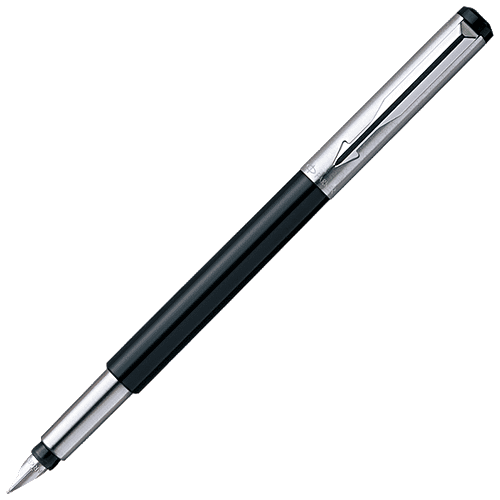 Buy Parker Vector Metallix - Fountain Pen Refillable, Black Body, Fine ...