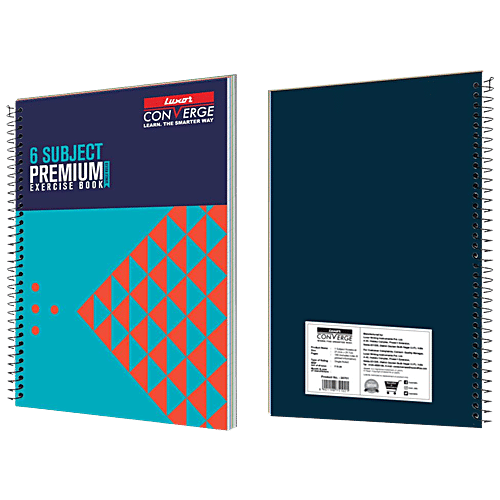 Buy Luxor 6 Subject Spiral Premium Exercise Notebook - Single Ruled ...