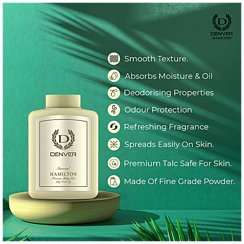 Buy Denver Hamilton Imperial Premium Body Talc - Long-Lasting Fragrance ...