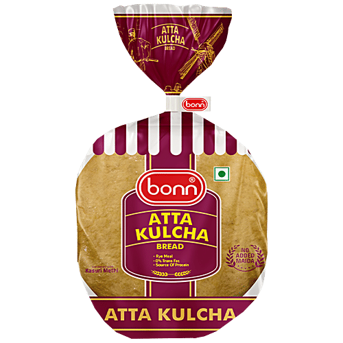Buy Bonn Atta Kulcha Bread - Source Of Protein, 0% Trans Fat, No Added ...
