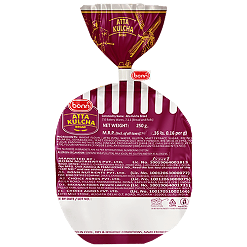 Buy Bonn Atta Kulcha Bread - Source Of Protein, 0% Trans Fat, No Added ...