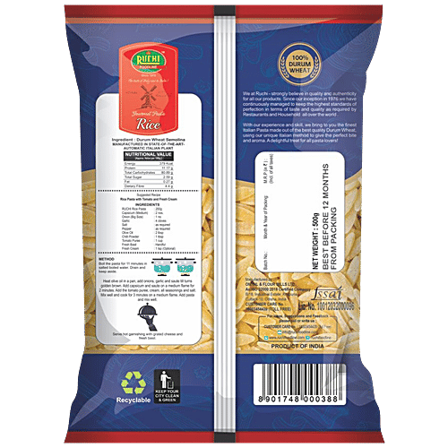 Buy RUCHI Gourmet Pasta Rice - 100% Durum Wheat Online at Best Price of ...