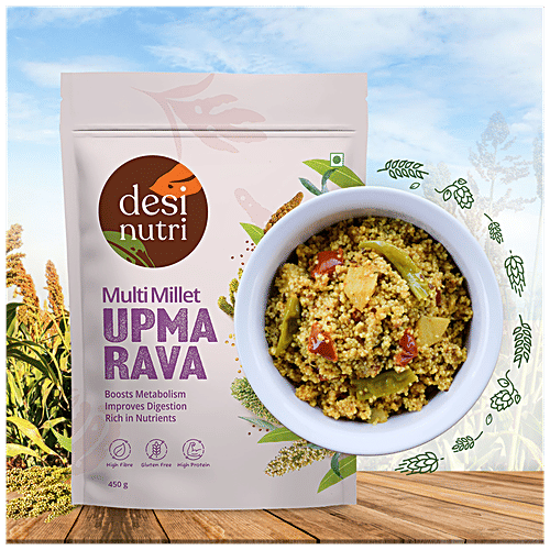Buy Desi Nutri Multi Millet Upma Rava - Rich In Fibre, Gluten Free ...
