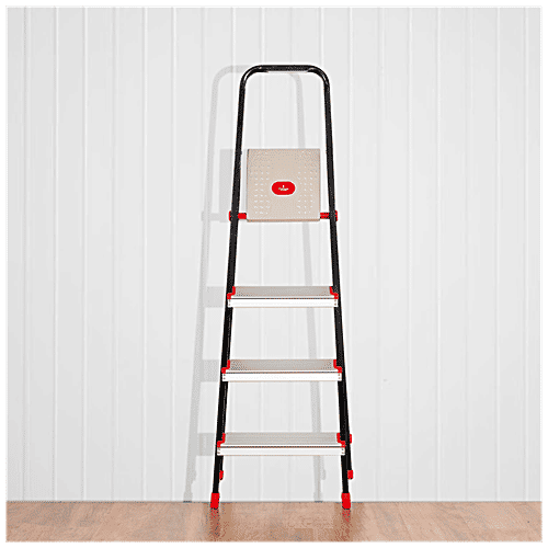 Buy Prestige Household Ladder - 4 Steps, Black/Sliver, Clean Home, High ...