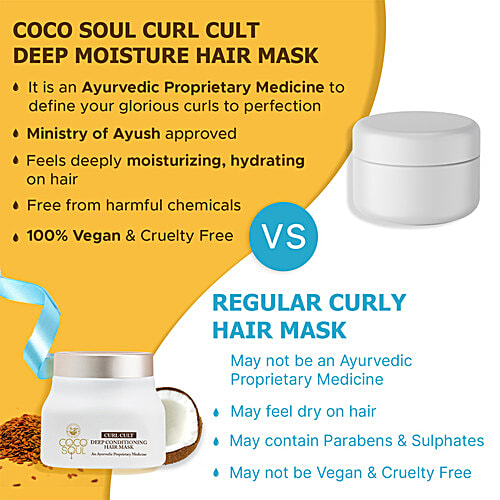 Buy Coco Soul Curl Cult Deep Conditioning Hair Mask - Ayurvedic, For ...